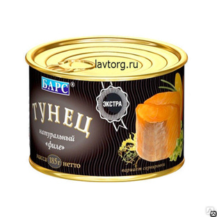 Тунец натуральный БАРС "Экста", 250г купить оптом за 114 руб./шт. в ...