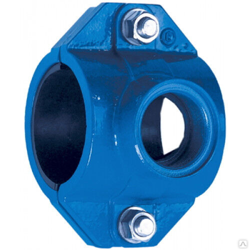 3150 Хомут врезной резьбовой для ПЭ и ПВХ DN063/50 (2") PN16 ВЧ40 EPDM ...