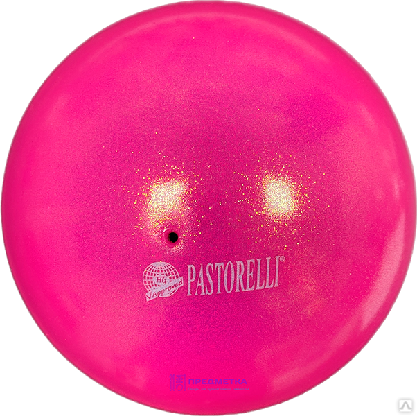 Мяч Pastorelli Glitter 18 см, розовый флуоресцентный FIG для ...